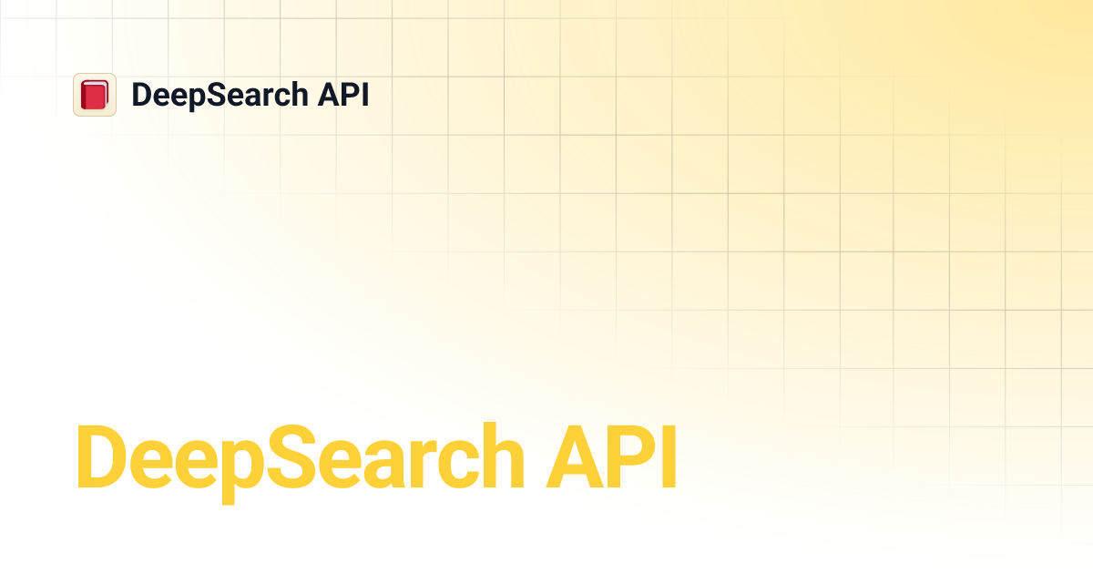 DeepSearch API